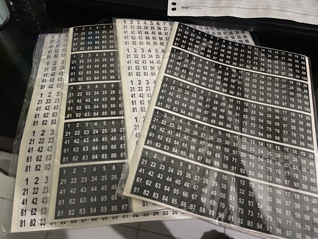 Label Nomor Angpao Amplop, Buku & Alat Tulis, Alat Tulis di Carousell