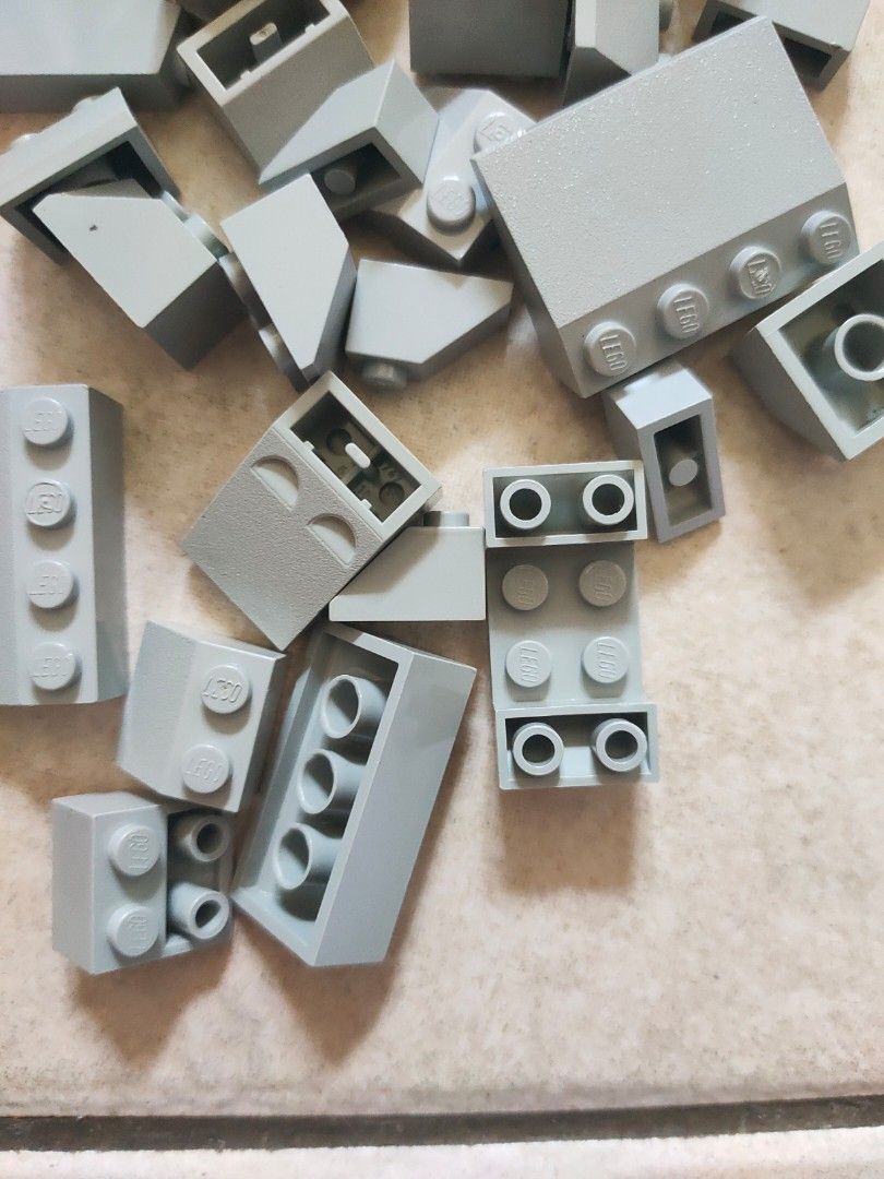 Lego light gray slopes, Hobbies & Toys, Toys & Games on Carousell