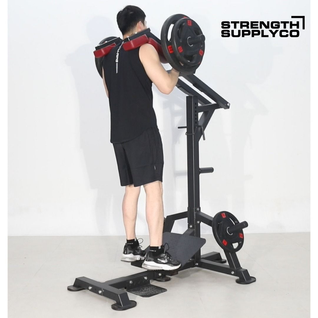Leverage Squat Machine Hack Squat Calf Raise Machine, Sports Equipment ...