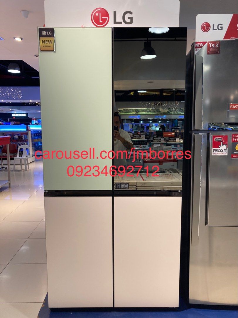 lg ref 24.2cuft french door instaview inverter rjf-q242gs rjfq242gs, TV ...