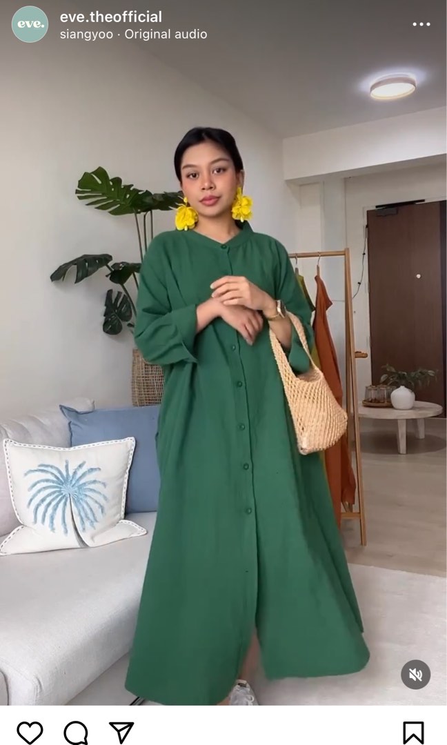 Linen Long Top, Women's Fashion, Muslimah Fashion, Tops on Carousell