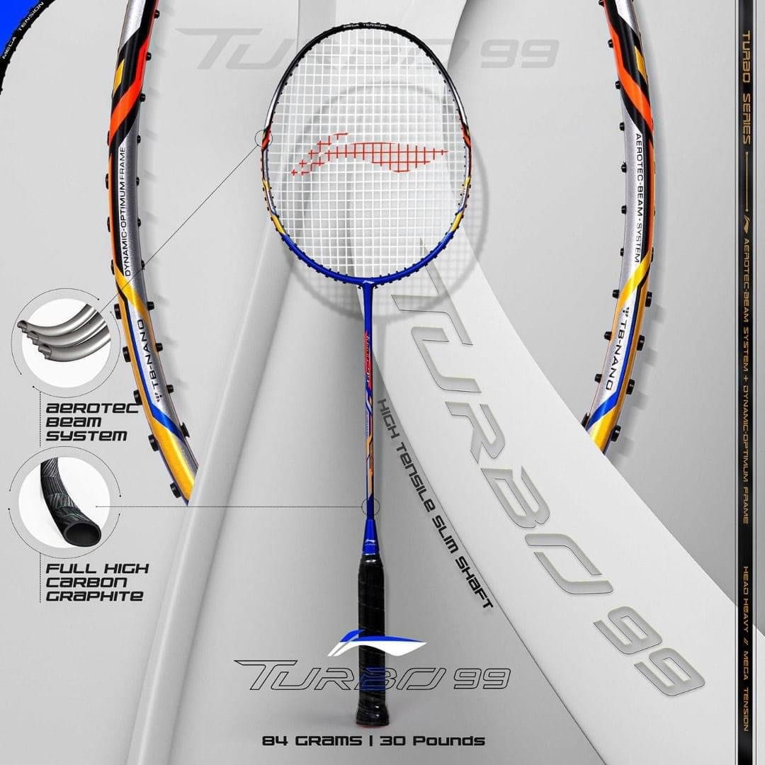 Lining Turbo 99 Racket, Sports Equipment, Sports & Games, Racket & Ball ...