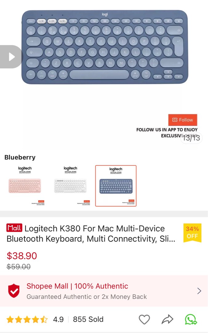 Logitech K380 Wireless Keyboard Computers And Tech Parts And Accessories Computer Keyboard On