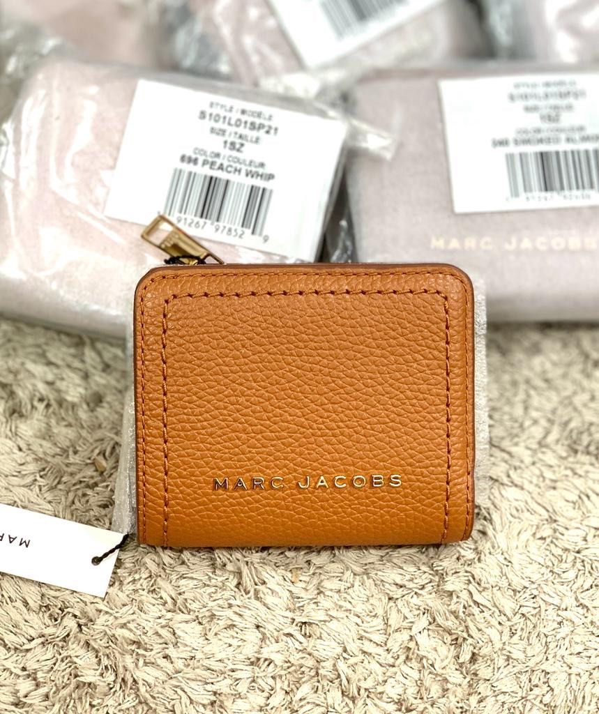 Marc Jacobs Groove Mini Compact Wallet peach wip, smoke almond, black ...