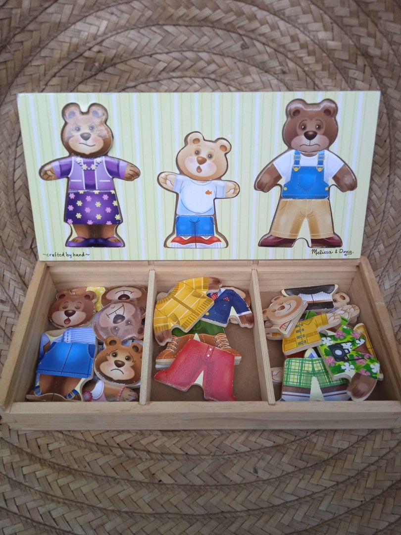 Melissa and Doug Wooden Bear Family Dress-Up, Babies & Kids, Infant ...