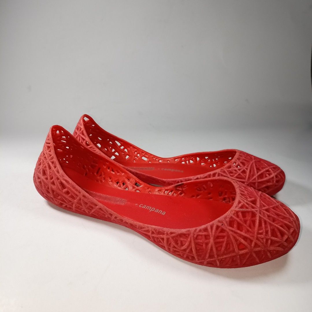 Melissa Campana original Brazilian flat 34 size women shoes, Fesyen ...