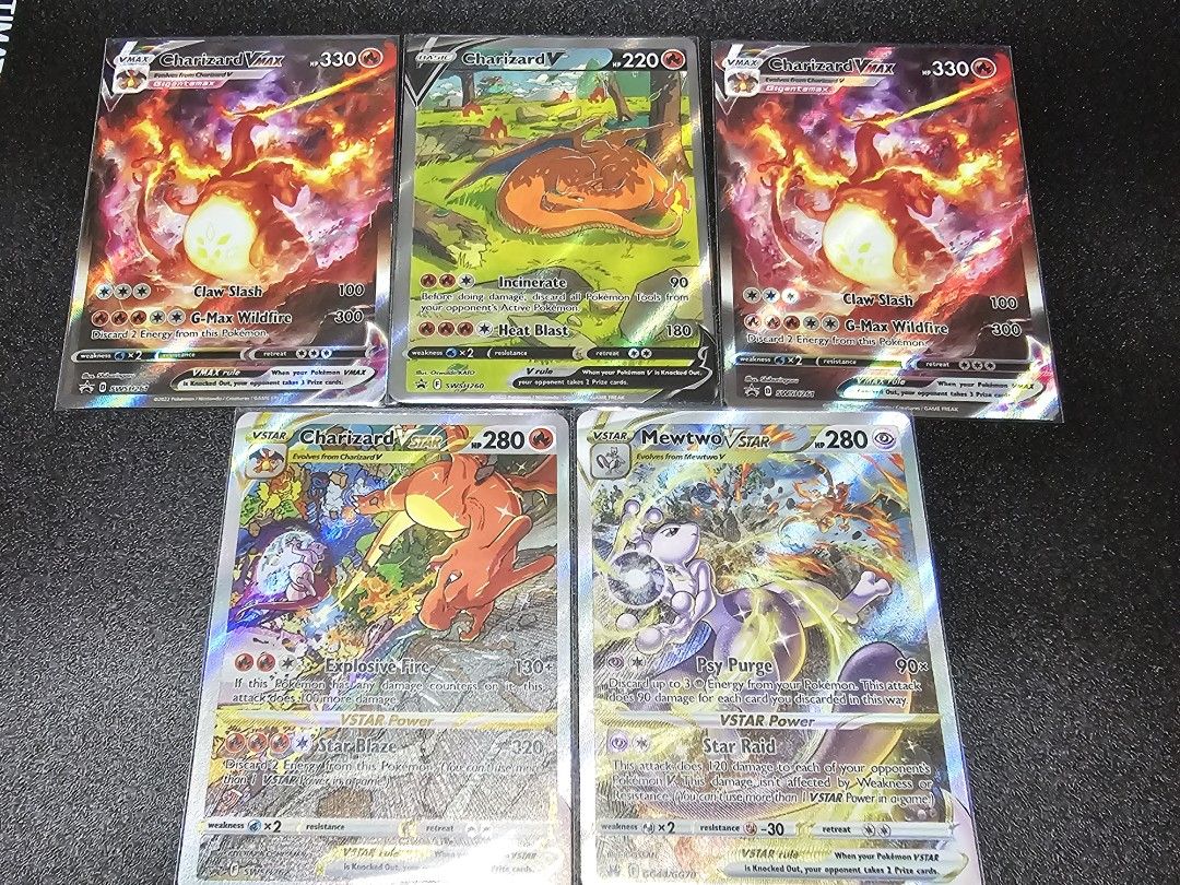 Mewtwo / Mew / Charizard Full Art Set, Hobbies & Toys, Toys & Games on ...
