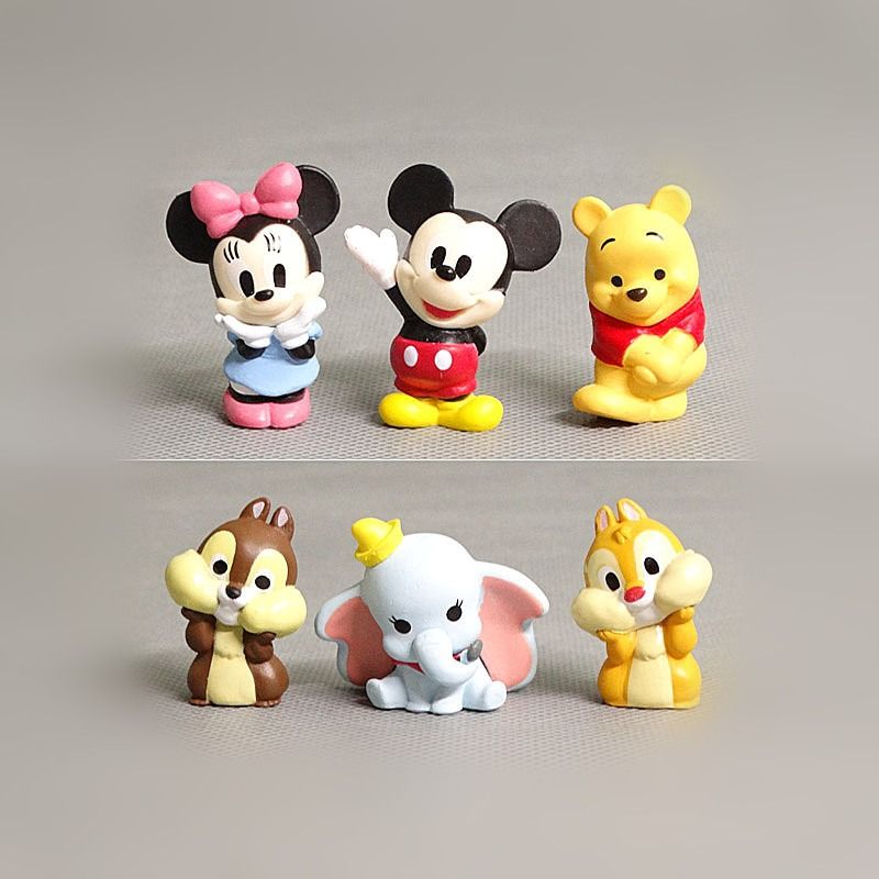 Mickey Mouse / Minnie Mouse / Pooh / Dumbo / Chip and Dale Figurines ...