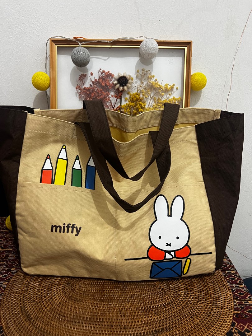 Miffy tote bag shopping bag, Women's Fashion, Bags & Wallets, Shoulder ...