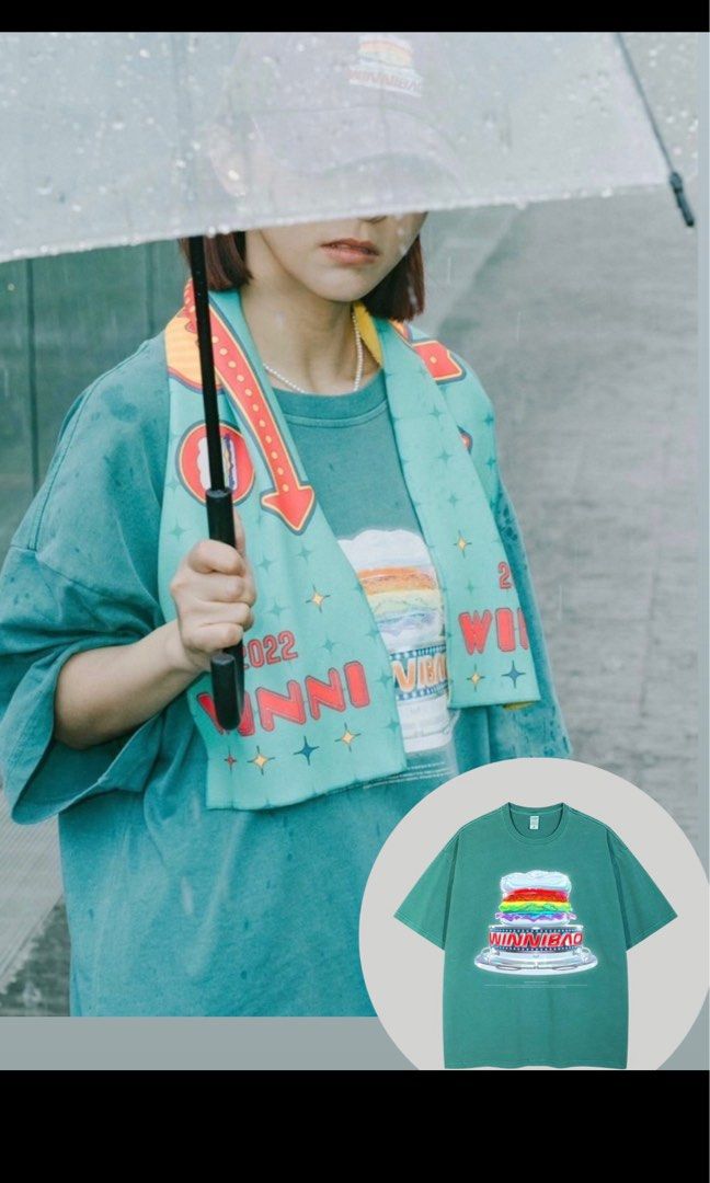 MJ FRESH GANG 水洗的妮堡吃過嗎 短tee（絕版） 溫妮2022生日音樂會年度商品 短袖 t恤, 他的時尚, 上衣與西裝, T恤、Polo衫在旋轉拍賣