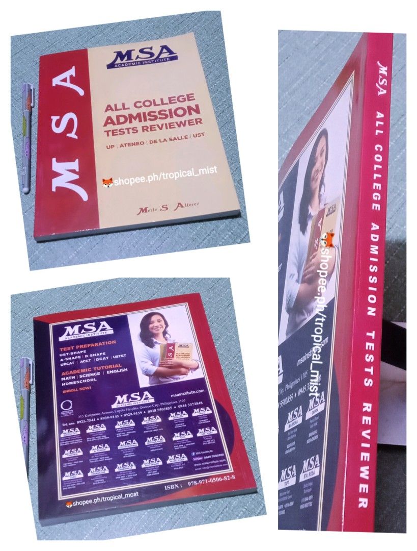 MSA All College Admission Tests Reviewer PB by Merle Alferez, Hobbies ...