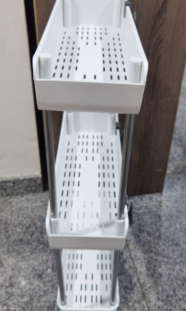 Multi level storage rack Slotted shelf Kitchen rack, Furniture & Home ...