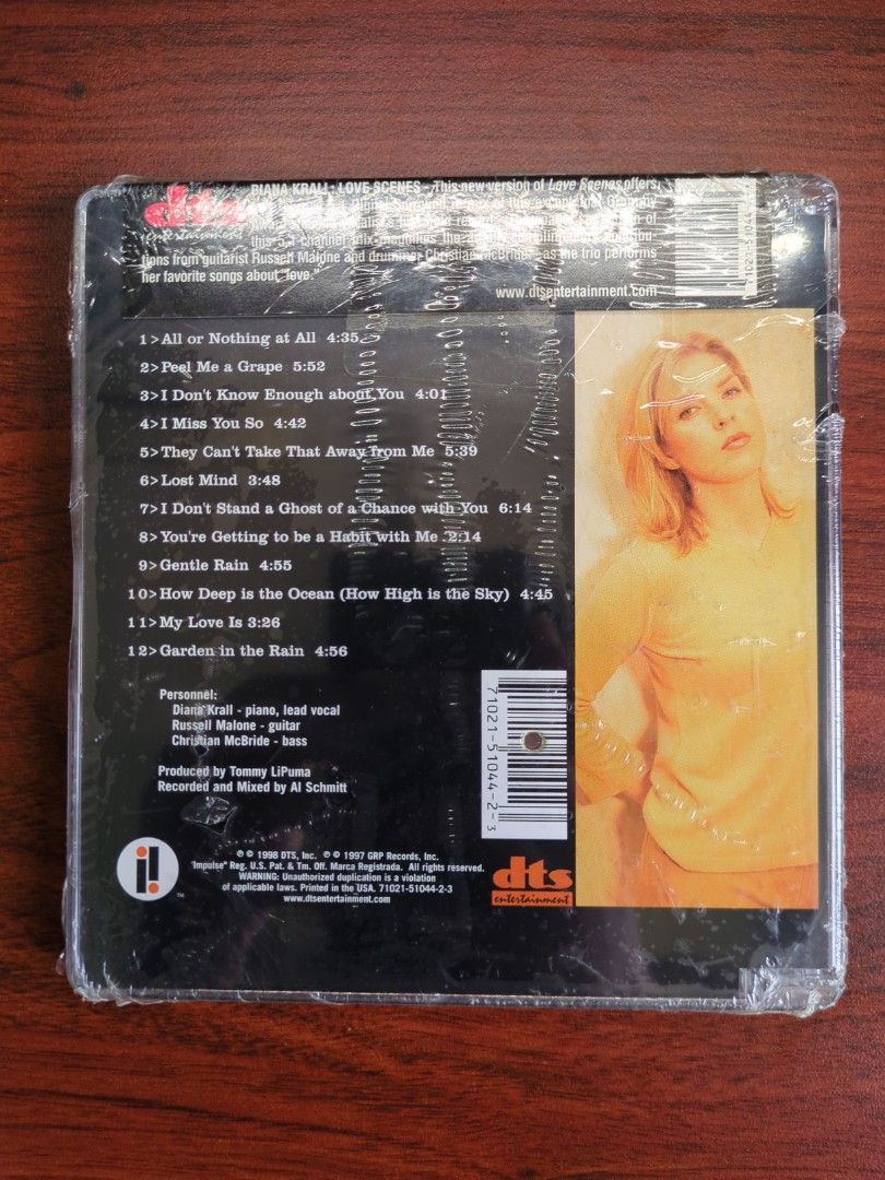 NEW Diana Krall - Love Scenes CD DTS 5.1, Hobbies & Toys, Music & Media, CDs & DVDs on Carousell