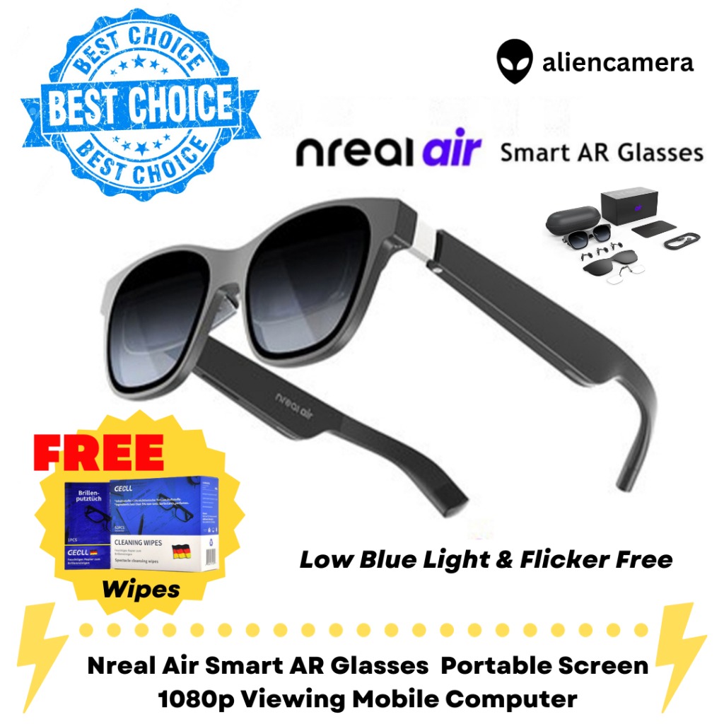Nreal Air AR Glasses Xreal Smart Glasses Micro-OLED Virtual Theater ...
