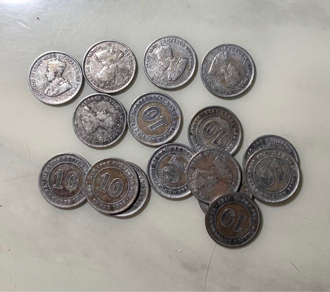 Old Vintage Antique King George V 10 Cent Coin, Hobbies & Toys ...