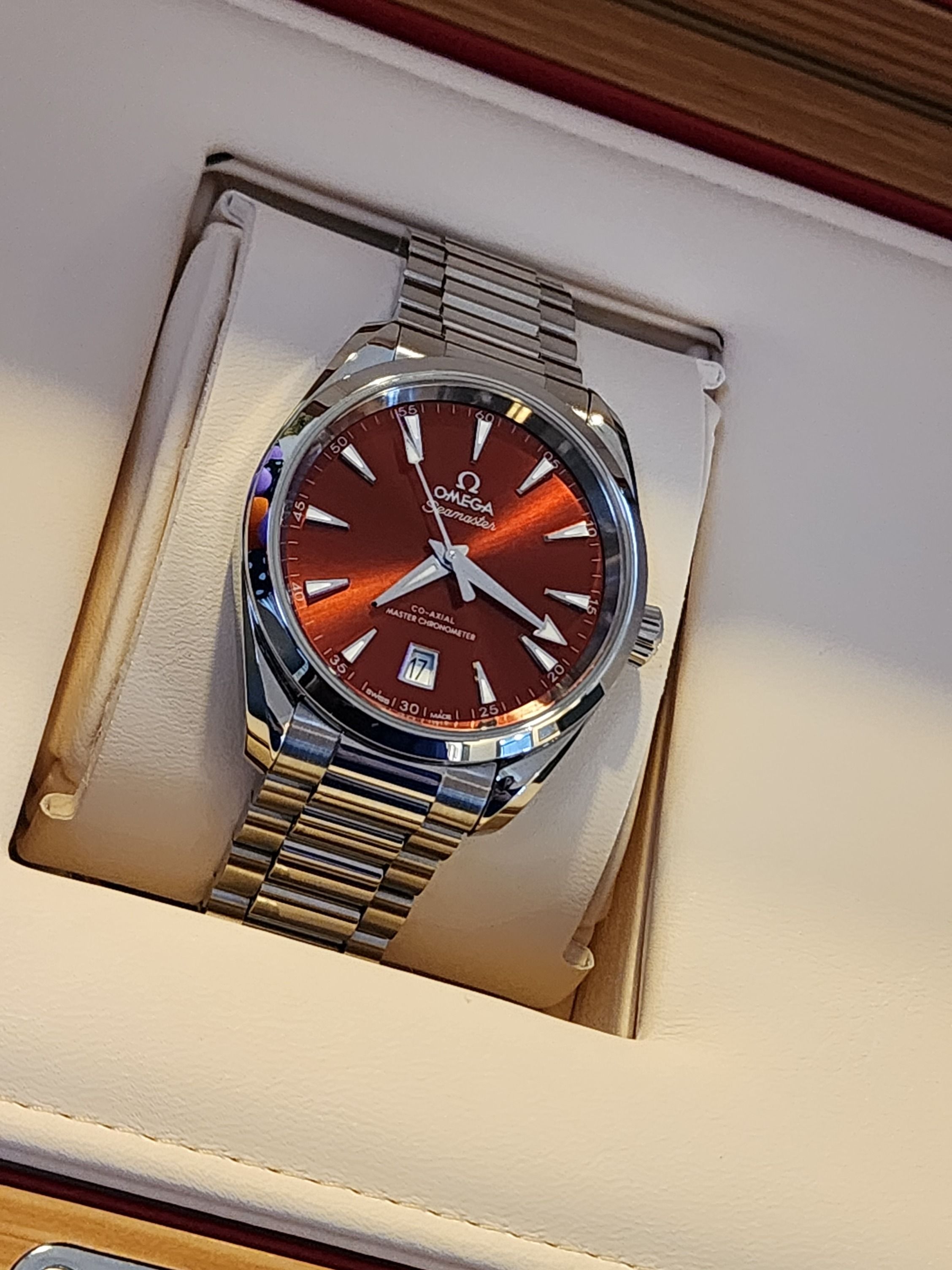 Omega Seamaster Aqua Terra Shades Terracota Red 150m Co Axial Master ...