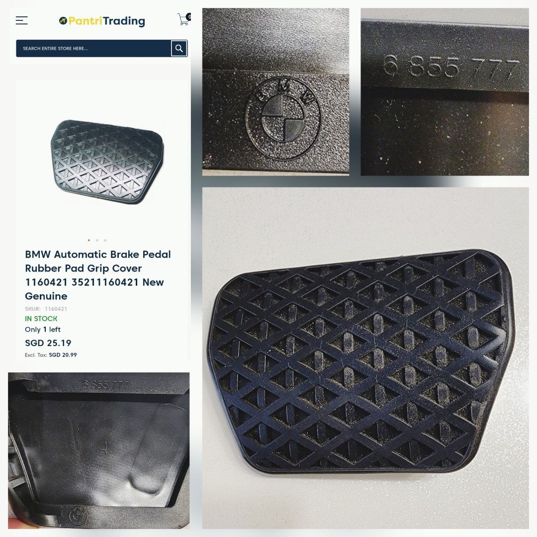Orginial Automatic BMW Brake Pedal Rubber Pad Grip Cover Genuine, Car ...