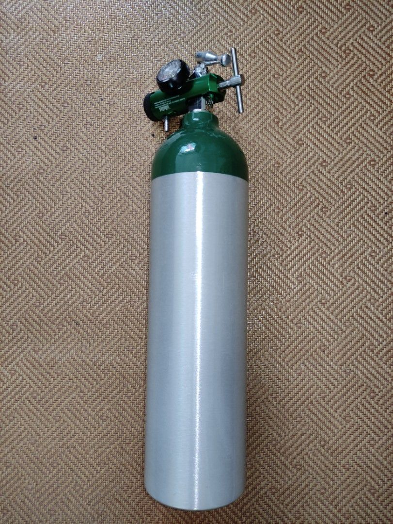 Portable Oxygen Cylinder D (415 Litres) with Regulator (1-15 Litres/min ...