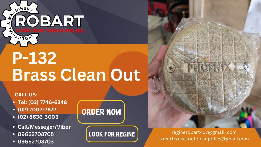 P-132 Brass Clean Out, Commercial & Industrial, Construction Tools & Equipment on Carousell