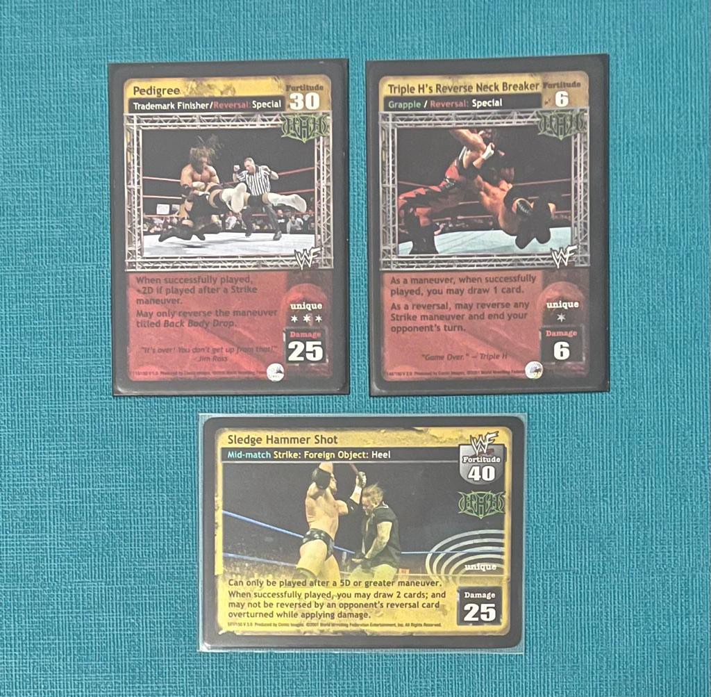 Pedigree, Sledge Hammer Shot, Triple H's Reverse Neck Breaker WWF WWE ...