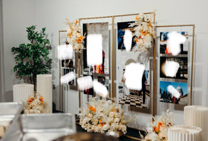 Wedding Photo Gallery Stands and Printing / Display for Proposal ...