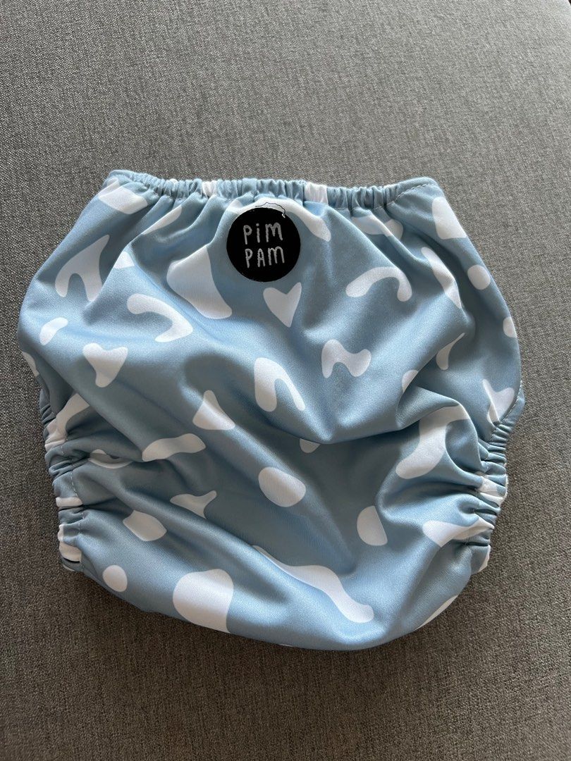 Pim Pam Cloth Diaper - Blue camo print, Babies & Kids, Bathing ...