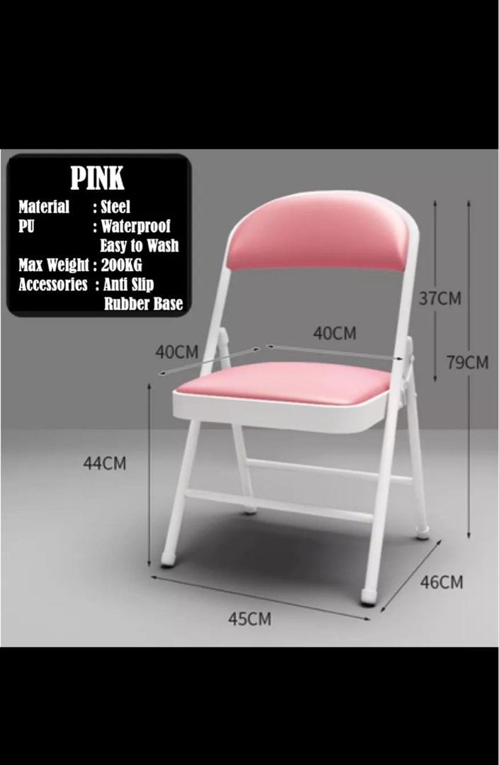 Pink foldable chair, Furniture & Home Living, Furniture, Chairs on ...