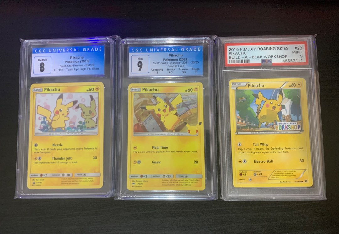 Pokemon Pikachu Slab PSA 9 CGC 9 CGC 8, Hobbies & Toys, Toys & Games on ...