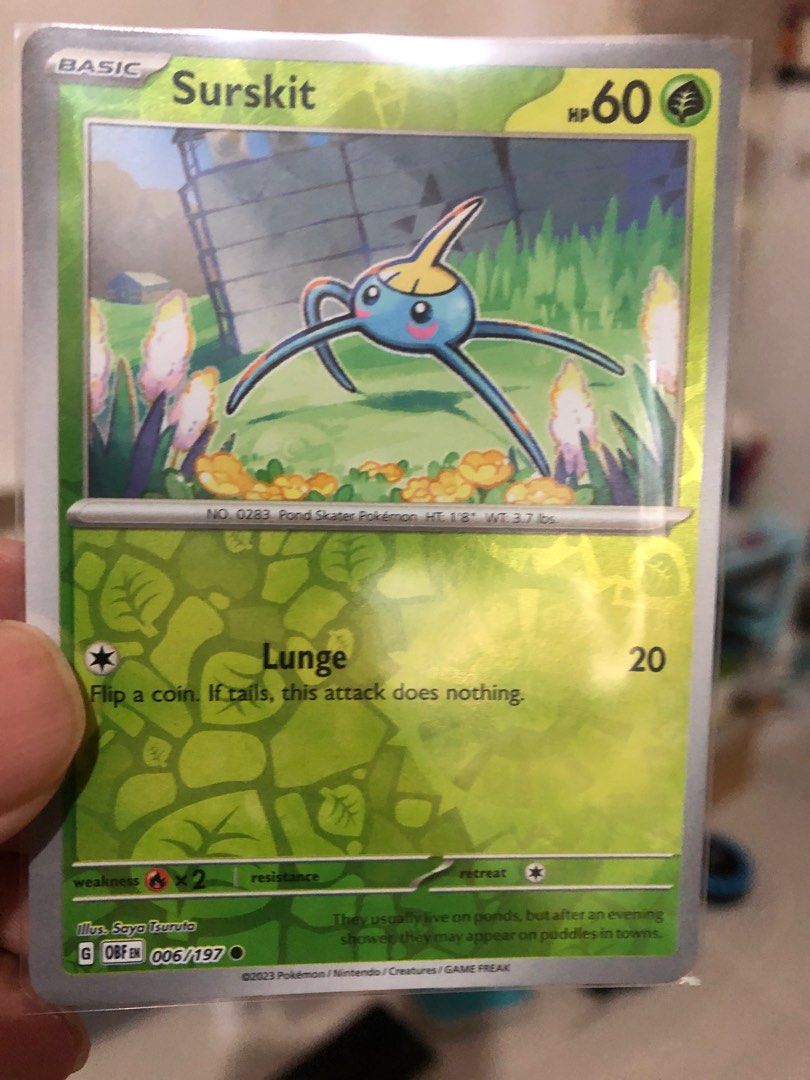 Pokemon Surskit card, Hobbies & Toys, Toys & Games on Carousell
