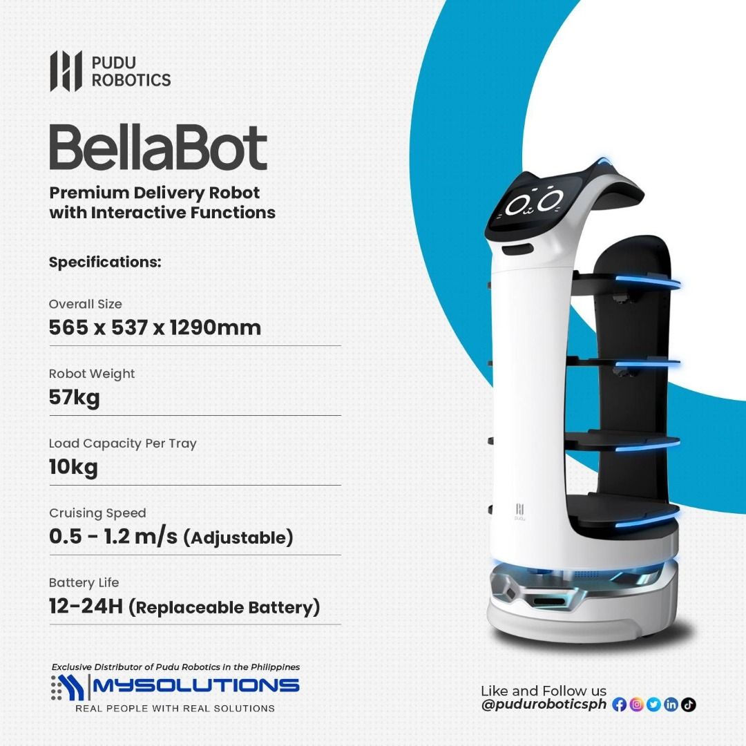 PUDU ROBOTICS BELLABOT PREMIUM DELIVERY ROBOT WITH INTERACTIVE ...