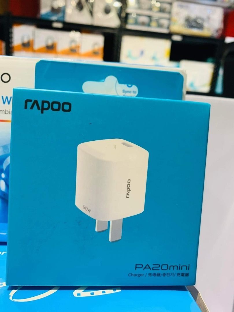 Rapoo PA20 Mini Fast Charger Type-C output White, Computers & Tech ...