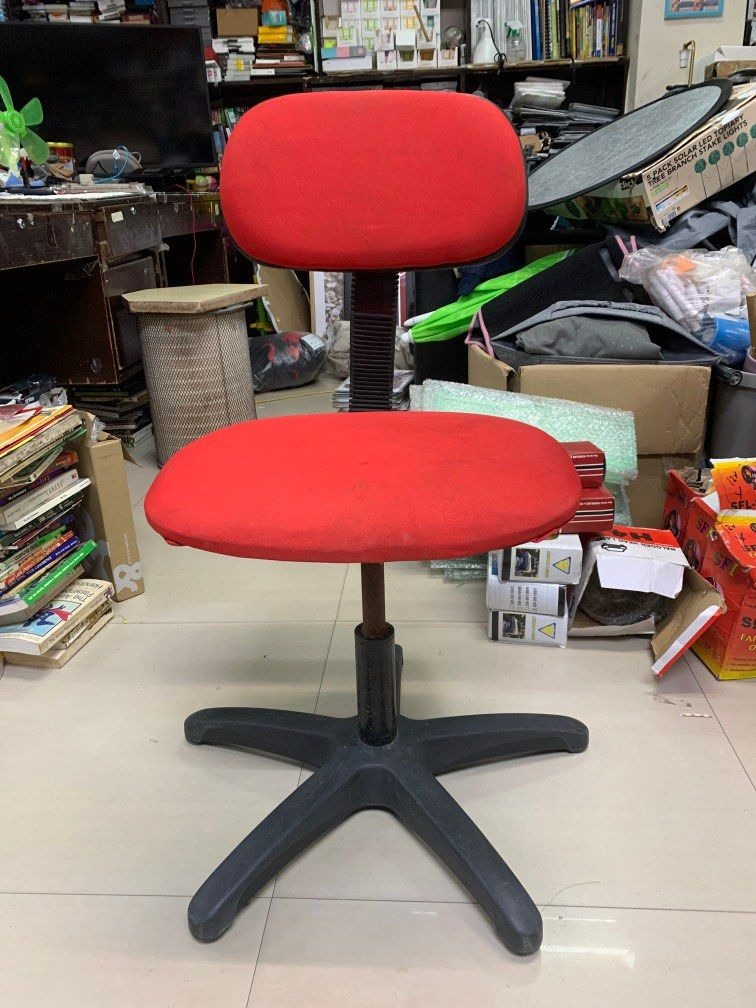 Red Computer Chair Mid Back, Furniture & Home Living, Office Furniture ...