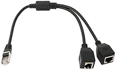 RJ45 Network Splitter Cable, 1 Male to 2 Female Y Type LAN Ethernet ...