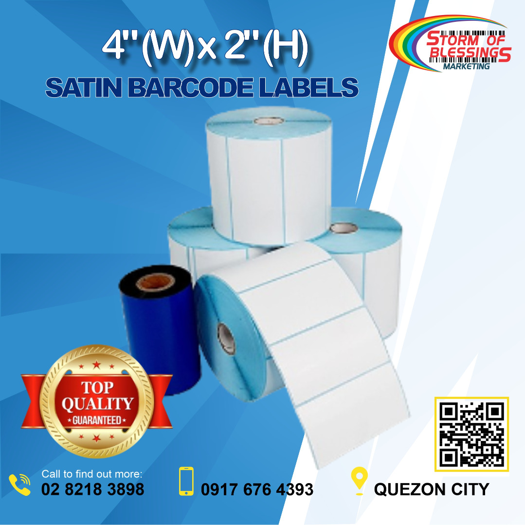 Satin Barcode Labels 4x2, Computers & Tech, Parts & Accessories, Other ...