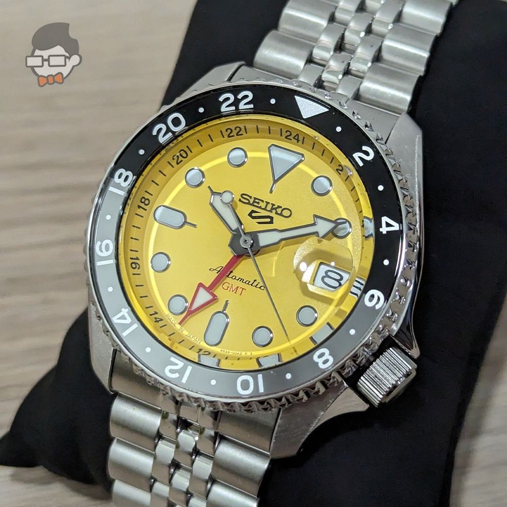 Seiko 5 Sports GMT U.S. Special Creation Yellow Charcoal SSK017 SSK019 ...