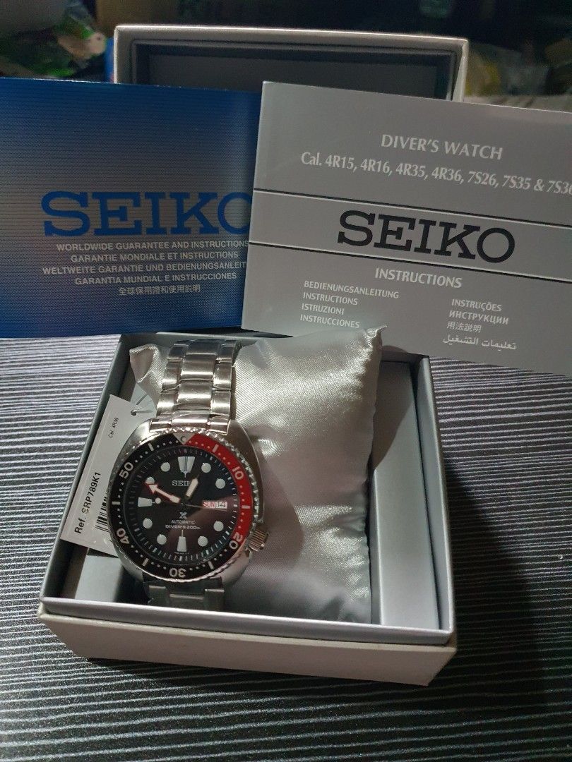 Seiko Coke Turtle SRP789K1, Men's Fashion, Watches & Accessories ...