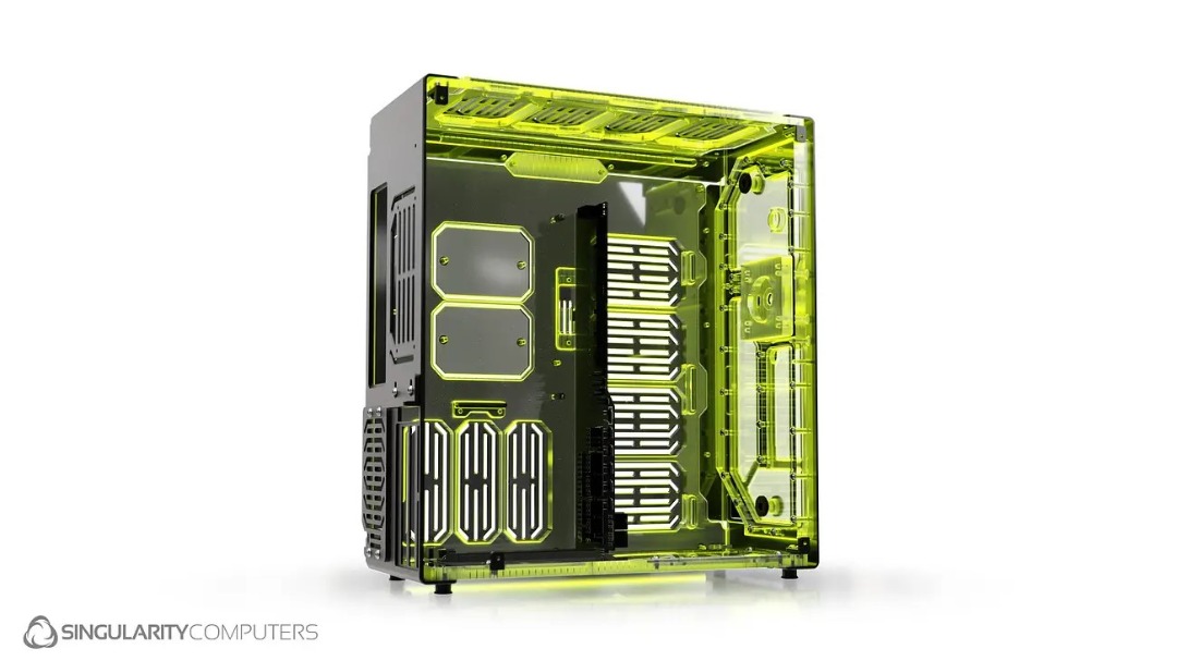 Singularity Stream-S ITX Case Chrome Silver/ Black Satin, Computers ...