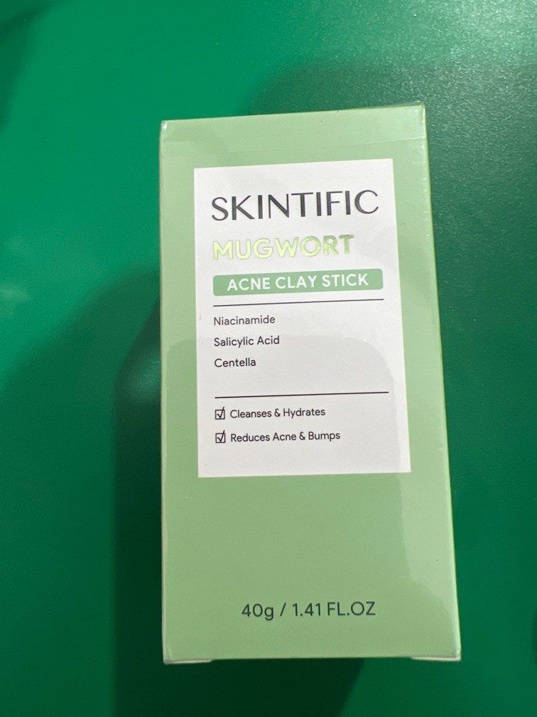 SKINTIFIC MUGWORT CLAYSTICK, Kesehatan & Kecantikan, Kulit, Sabun ...