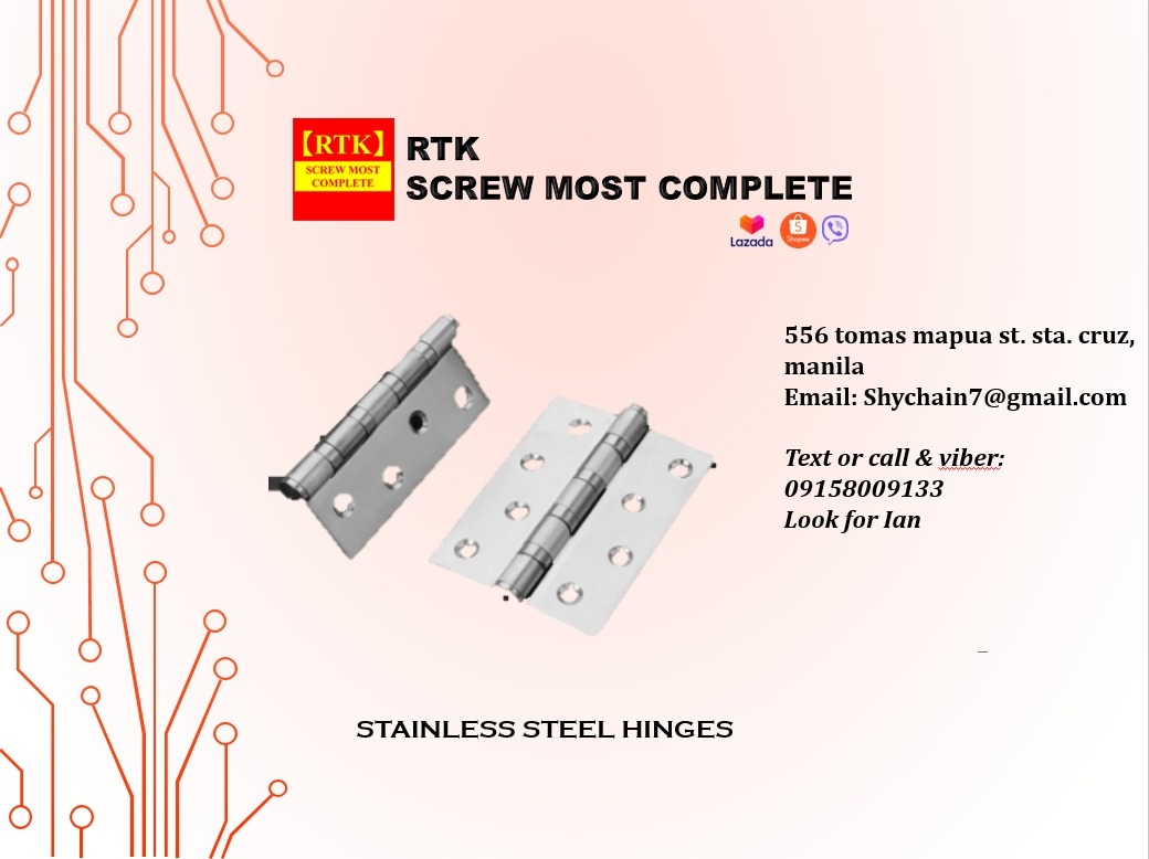 STAINLESS STEEL HINGES 4*3*2.5 (Stainless 4"), Commercial & Industrial ...