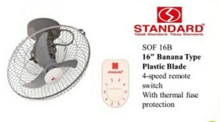 Standard 16 Ceiling Orbit Fan Banana Type SOF-16B, Furniture & Home ...