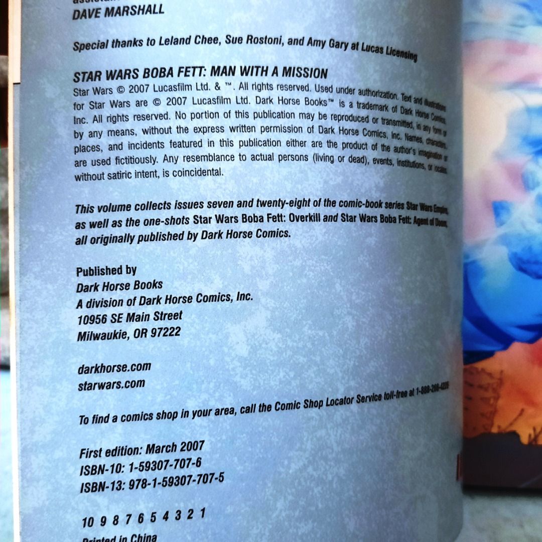 Star Wars: Boba Fett - Man with a Mission TPB #1 (Dark Horse Comics) I ...