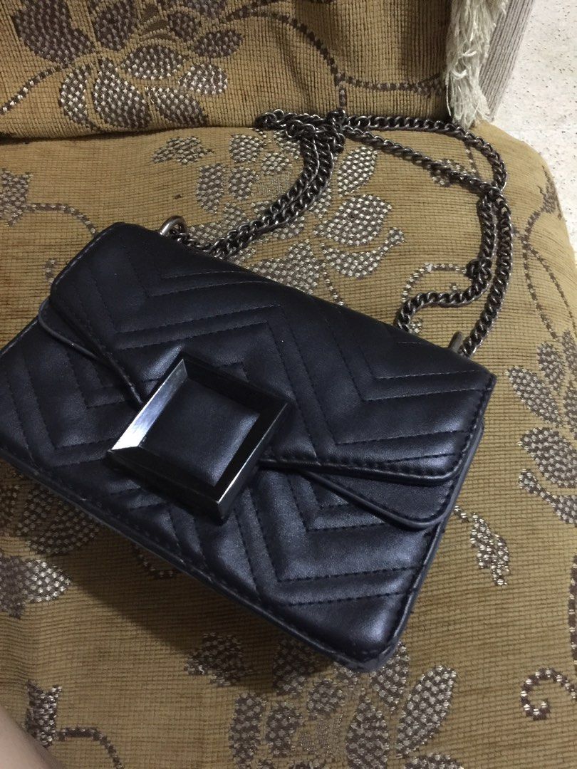Tas zara original authentic black elegant bag shoulder bag tas ...