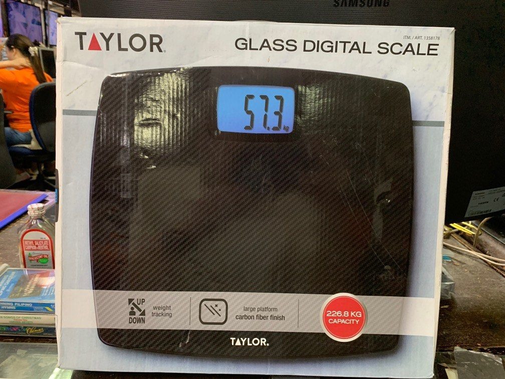 Taylor Digital Scale Carbon Fiber Finish Weighing Scale, Health ...