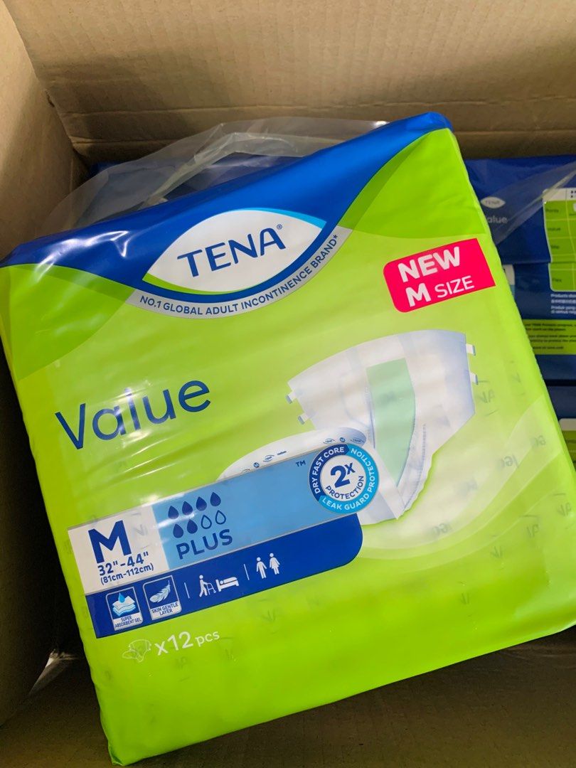 TENA Value Adult Diapers (M), Health & Nutrition, Medical Supplies & Tools on Carousell