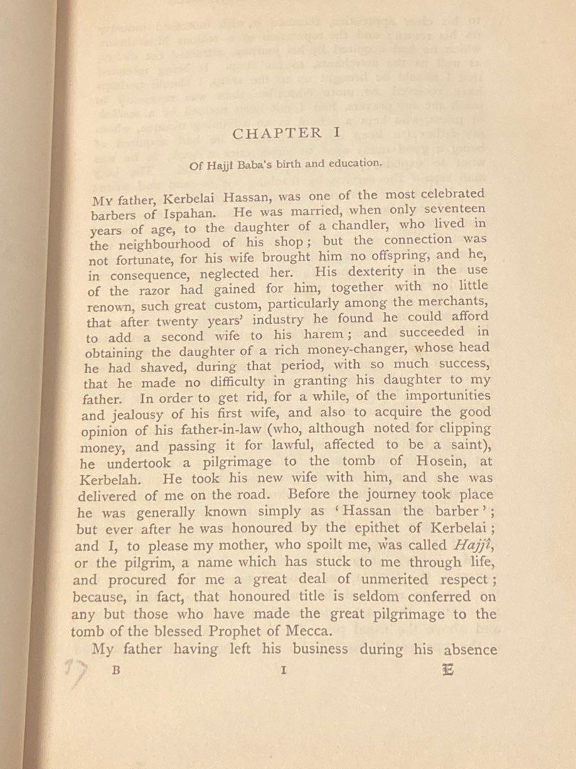 The Adventures of Hajji Baba of Ispahan by James Morier (Antique book ...