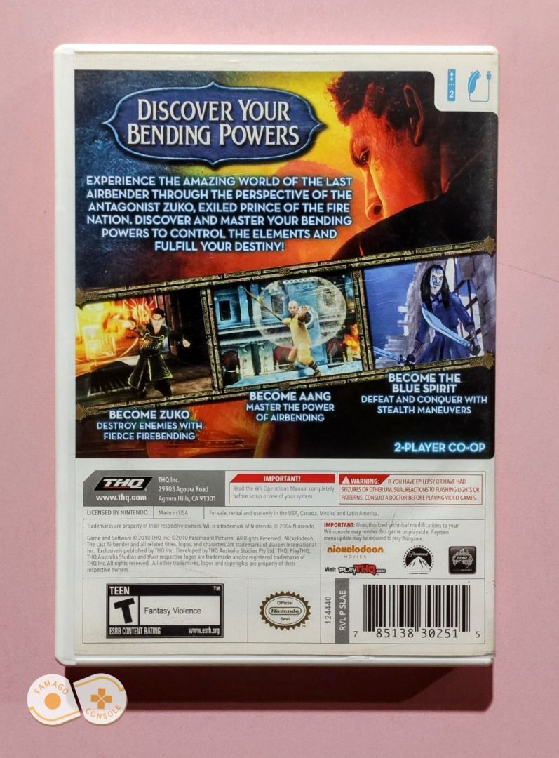 The Last Airbender - [Wii Game] [NTSC / ENGLISH Language] [CIB ...