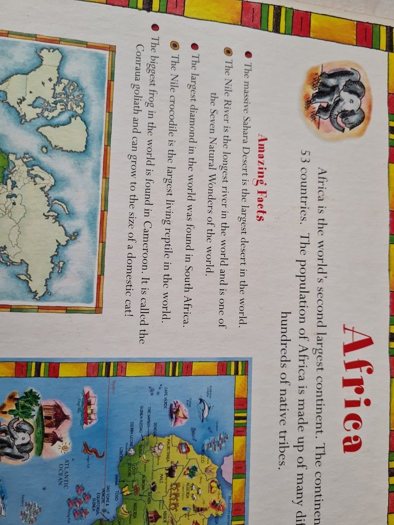 The seven continents of the world jigsaw book, Hobbies & Toys, Books ...