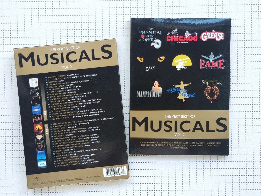 The Very Best of Musicals Vol 2 music CD Mamma Mia Phantom Opera Grease, Hobbies & Toys, Music ...