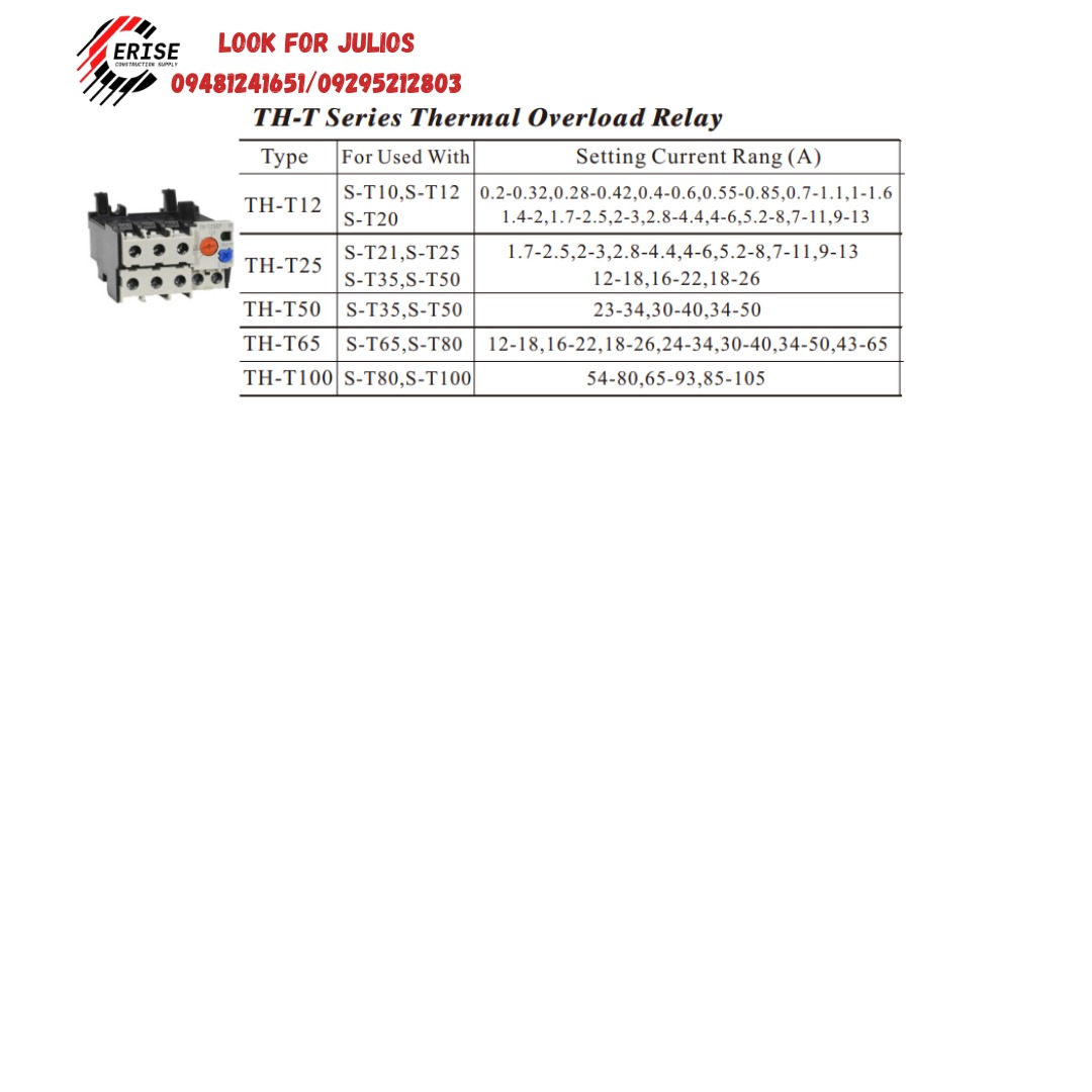 TH-T Series Thermal Overload Relay, Commercial & Industrial ...
