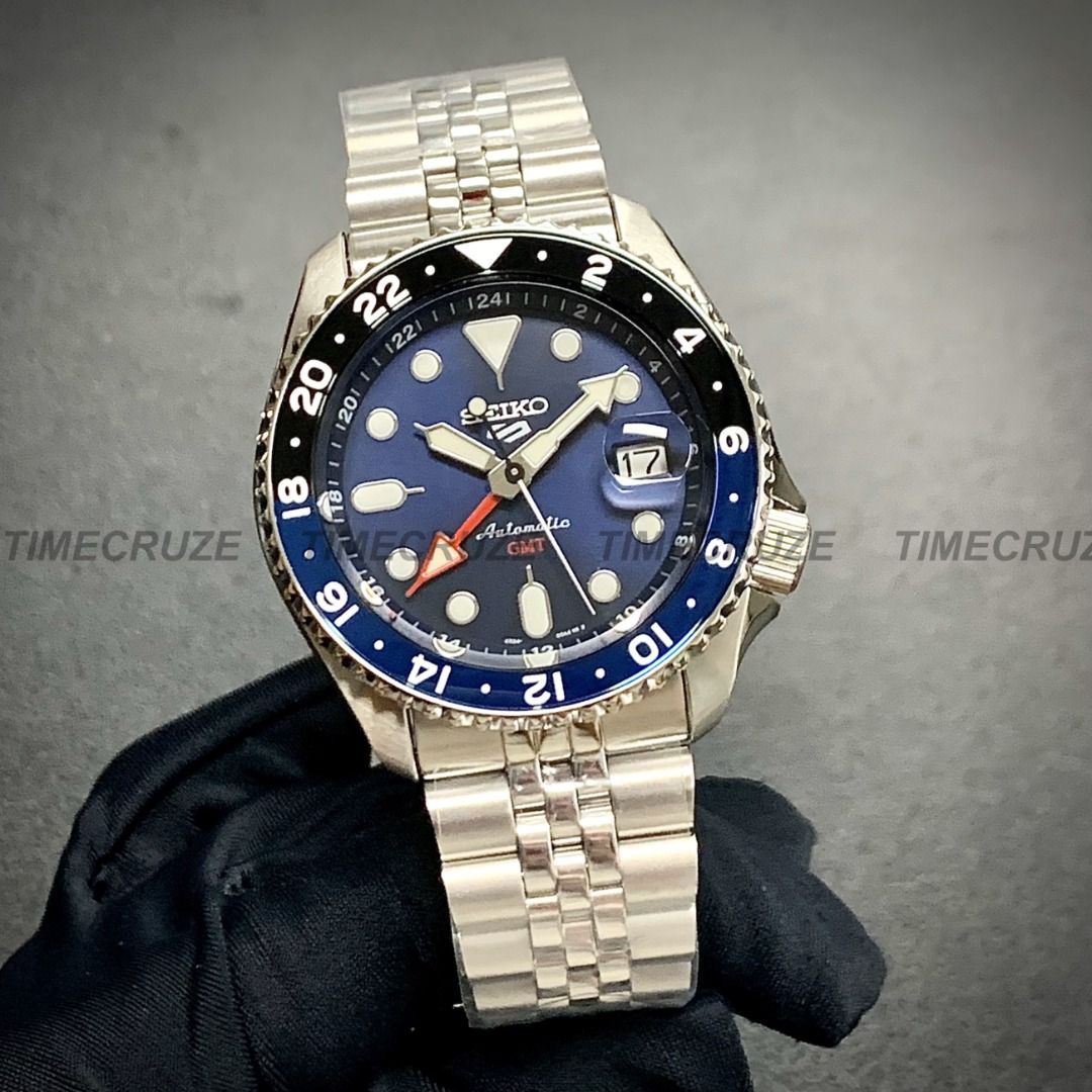 [Time Cruze] Seiko 5 Sports SSK003K1 GMT Automatic Stainless Steel Blue ...